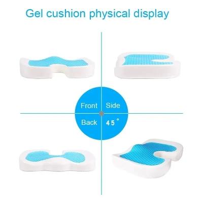 China Comfortabel gebreide coccyx kussen met ergonomisch ontwerp geheugen schuim gel stoel kussen Te koop