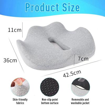 Cina Disegno ergonomico Cuscino del sedile di supporto Coccyx con copertura traspirante a maglia 3D e anti-statico in vendita