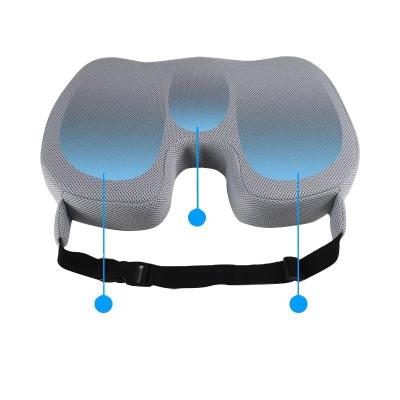 China Cushion de cadeira de escritório de espuma de memória com correia fixa ajustável e cobertura de malha 3D à venda