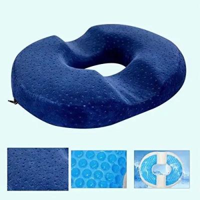 Cina Ortopedico forma rotonda gel di raffreddamento di schiuma di memoria cuscino sedile ciambella con sostegno Coccyx in vendita