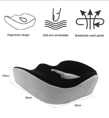 Cina BLK Memory Foam Coccyx Seat Cushion per il sollievo dalla sciatica e la prevenzione delle emorroidi in vendita