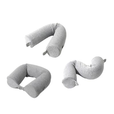 Chine Coussin de voyage en mousse de mémoire en polyester/coton pour support de cou d'avion 62*10*10CM à vendre