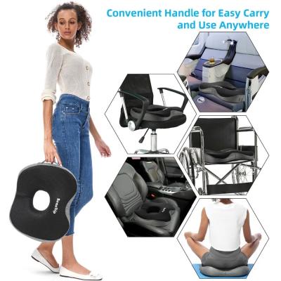 China OBLONG Memory Foam Office Chair Cushion Pad Hip Massage Support Orthopedic Pain Relief for sale