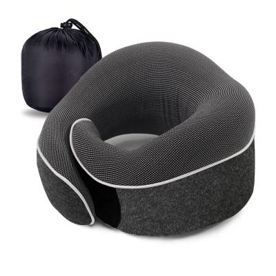 China Almofada de viagem de espuma de memória de alto suporte com design portátil e embalagem de logotipo personalizado à venda