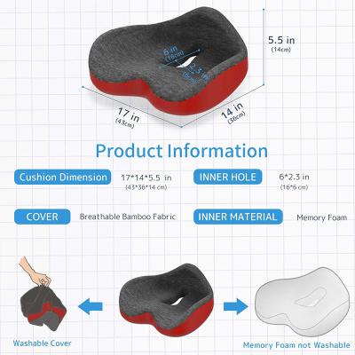 Cina Sì, cuscino personalizzato per sedile in schiuma di memoria cuscino ergonomico per sedie da ufficio per alleviare il dolore all'anca in vendita