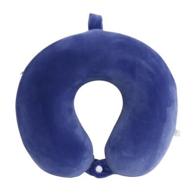 China Knitted Cover Memory Foam Customized U Shaped Travel Pillow for Car Neck Comfortable for sale