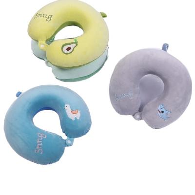 Cina Portable Office Nap U-Shaped Memory Foam Neck Pillow con disegno animato e anti-statico in vendita