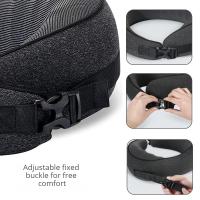 China U-shaped Memory Foam Airplane Neck Pillow Cooling Function 32*26*14cm Customized Bag for sale