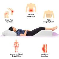 China Custom Logo Accepted Memory Foam Foot Posture Elevation Pillow for Proper Leg Support for sale