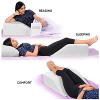 China Custom Logo Accepted Memory Foam Foot Posture Elevation Pillow for Proper Leg Support for sale