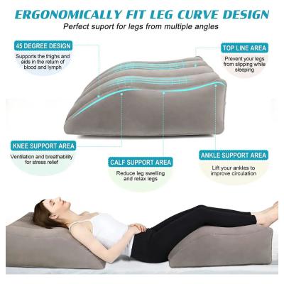 China Portable Flocking Leg Foot Pillow for Inflatable Sofa Bedding 0.5-1 Kg Memory Foam for sale