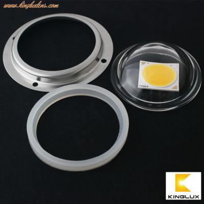 China 66mm 120 degree concave convex optical led glass lens  for10W-100W led high bay light for sale