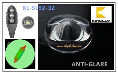 China 100w street light asymmetric led anti-glare lens 92mm 120*60 degree For Everlight cob for sale