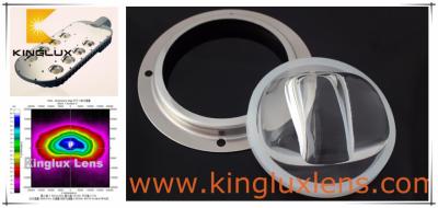 China 65mm 140*70 degree concave convex optical led glass lens for 10W-100W led street light for sale