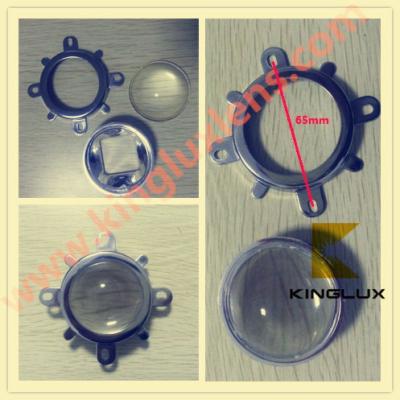 China 45mm narrow beam plano convex optical led glass lens for 10w-30w led projector light for sale
