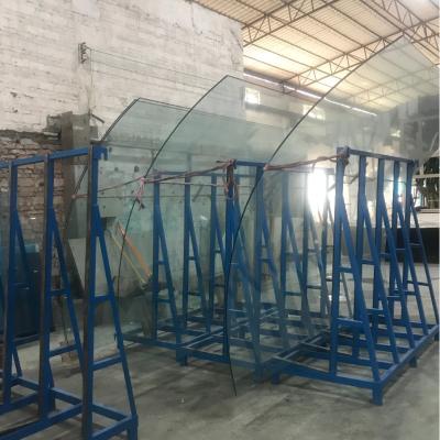 China Custom Building Low Iron Hot Bent Glass Tempered For Project for sale