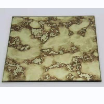 Cina Specchio di bagno in vetro temperato a misura Con bordi a guinzaglio, piastrelle di specchi antichi in oro e bronzo in vendita