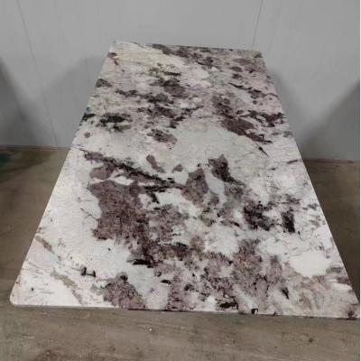 China Modern Luxury Tempered Art Glass With Marble Printing Glass Top For Dining Room Table for sale