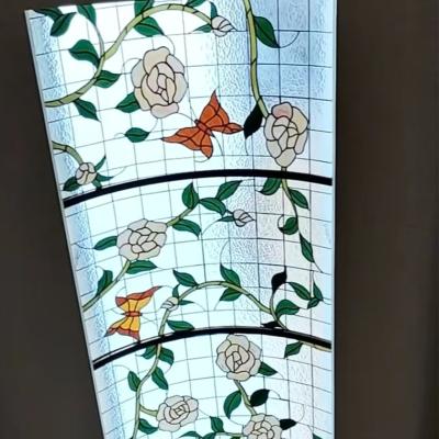 China Prachtige Tiffiny gebogen stijl glas in lood huis kamer decor voor het dak glas in lood koepel plafond for sale