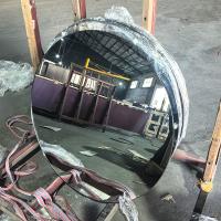 China Art round mirror table plate living room coffee table mirror processing round table mirror shaped cutting processing for sale
