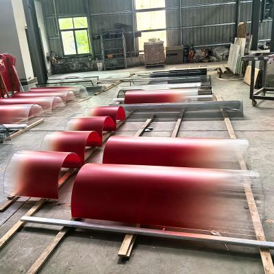 China Gradient Bent Glass: A New Choice for Architectural Decoration with Curved Aesthetics and Color Layers for sale