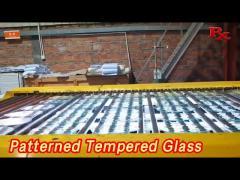 Partitions Patterned Tempered Glass Water Cube Figured For Shower Screen