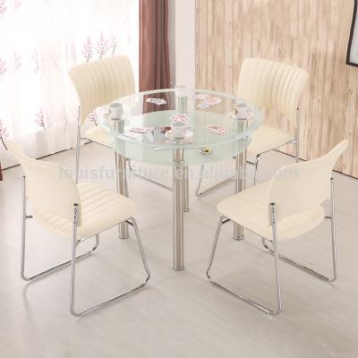 China Modieuze Ronde Glaskoffietafel voor Hotel/Restaurant/Banket Te koop