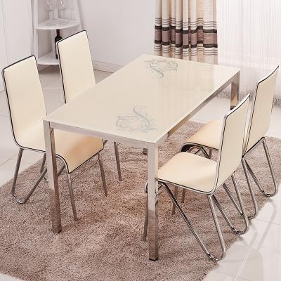 Cina La sala da pranzo di vetro alla moda mette beige/nero/blu/rosa facoltativo in vendita