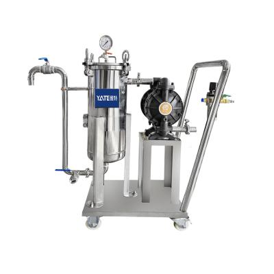 China Trolley Movable Filter Housing Multi Stage 10 Inch Oil Industrial Filtration System for sale