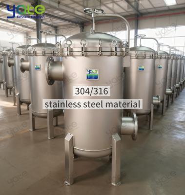 China High Flow Rate Stainless Steel 304/316 Multi Bag Filter Housing for Corrosion Resistant Liquid Filtration for sale