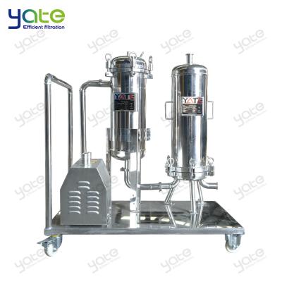 China 304/316L Stainless Steel Cartridge filter housing with trolley Easy Replace Element Industrial Filtration for Juice Food and Beverage for sale