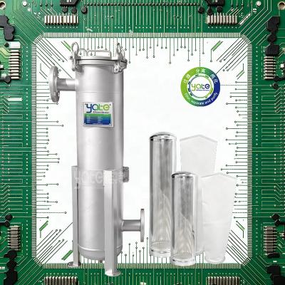China 304 316 Stainless Steel Single PP PTFE Bag Filter Housing Electronics Electroplating Wastewater Industrial Solution Filtration for sale