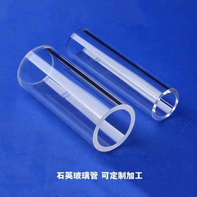 China High quality Transparent quartz glass tube Deep customized big OD quartz glass round bottom pipe for sale