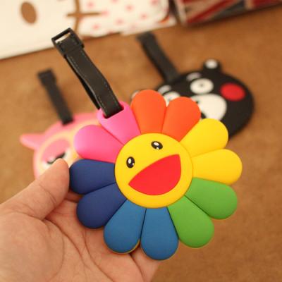 China 2018 factory promotion pvc rubber luggage tag best selling custom luggage tag OEM for sale