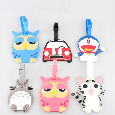 China Custom personalized luggage tag low price silicone luggage tag wholesale OEM made PVC for sale