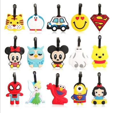 China Customized PVC luggage tags for airplane with plastic loop for sale
