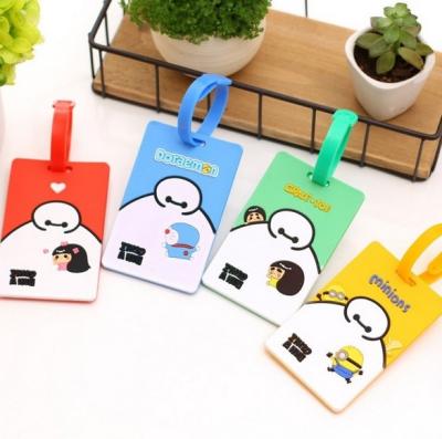 China Custom Standard Size Soft PVC Luggage Tag for sale