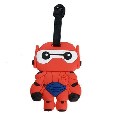 China Pvc Travel Luggage Tag Cartoon Custom Silicone Luggage Tag Name Tag Boarding Cards for sale