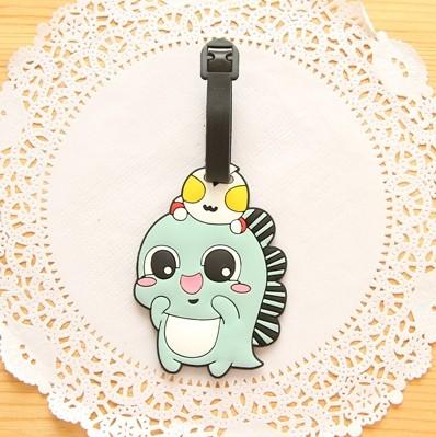 China Wholesale High Quality Cute Animal Shaped PVC Luggage Tags For Kids for sale