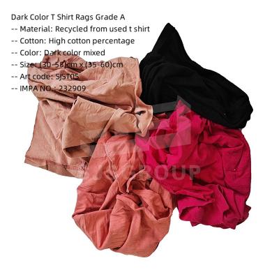 Cina 100% cotton 10KG 25KG industrial wiping rags mutilated cotton rags Trapo Industrial for marine cleaning in vendita