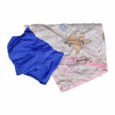 Cina Cut Reused 10kg 25kg cleaning towel rags 100 cotton used colored towel terry cloth rags for industrial Cleaning in vendita