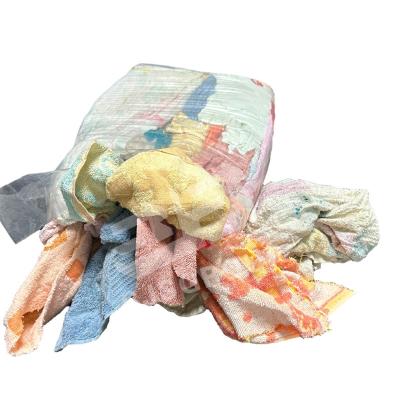Cina Cut Reused 10kg 25kg cleaning towel rags 100 cotton used colored towel terry cloth rags for industrial Cleaning in vendita