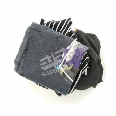 Cina 10kg 25kg Pack Cut Pieces Second Clothing Rags 100% Cotton T-Shirt Wiping Rags Mixed Coloured Rag Wipers in vendita