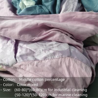 Κίνα Industrial use IMPA NO 232910 Used Wiping Cotton Rags Cutting used bedsheet mixed color rags προς πώληση