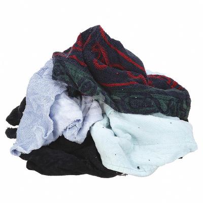China Super Absorbent Cut reused cotton rags color Cleaning Wiping Towel Rags Terry Cloth Wiping Rags for Industrial Marine us for sale