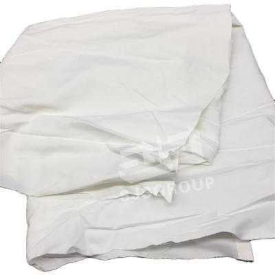 Cina Free sample 0.5-400kg Bale 100 cotton Cheap cotton fabric scrap white bed sheet wiping rags for marine using in vendita