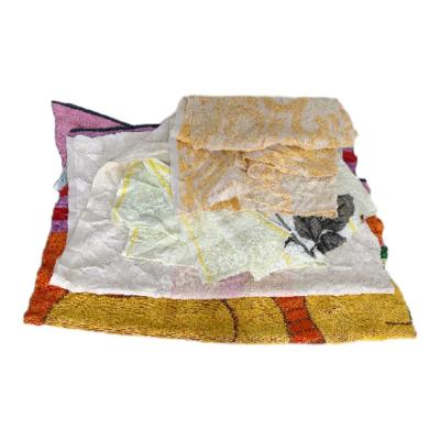Cina Super Absorption Recyclable Cotton Floor Cloths Terry Towel Rags Household Cleaning wipes Color Cotton Rags in vendita