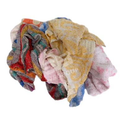 Cina Super Absorption Recyclable Cotton Floor Cloths Terry Towel Rags Household Cleaning wipes Color Cotton Rags in vendita