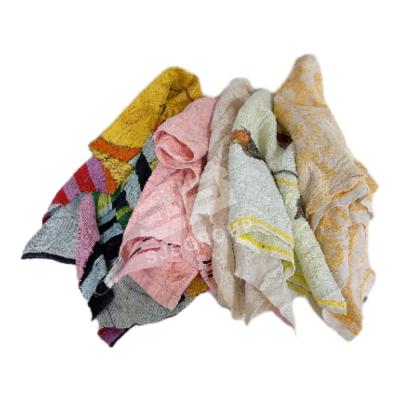 Cina Super Absorption Recyclable Cotton Floor Cloths Terry Towel Rags Household Cleaning wipes Color Cotton Rags in vendita
