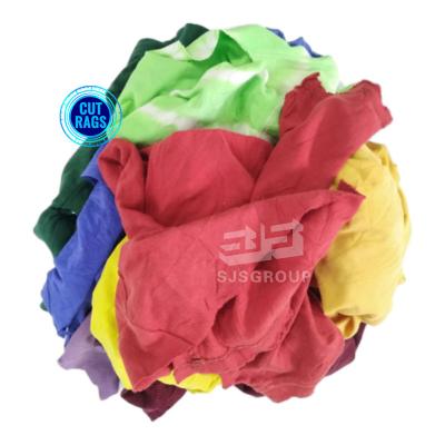 Cina IMPA 232909 High Cotton recycled dark mixed coloured t shirt rags cleaning cloth marine wiping cloth 10kg in vendita